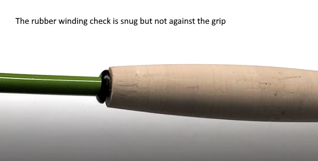 Installing a Rubber Winding Check | Custom Fly Rod Crafters BLOG