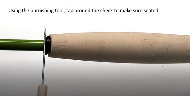 Installing a Rubber Winding Check | Custom Fly Rod Crafters BLOG